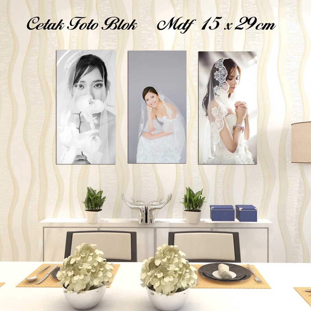 Jual cetak foto mdf block custom 3pcs 15 x 29cm | Shopee Indonesia