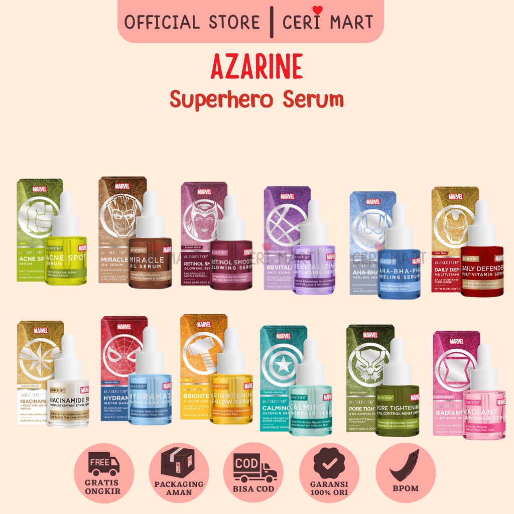 Jual Azarine Azarin Superhero Serum Marvel Edition SERIES 20ml ...