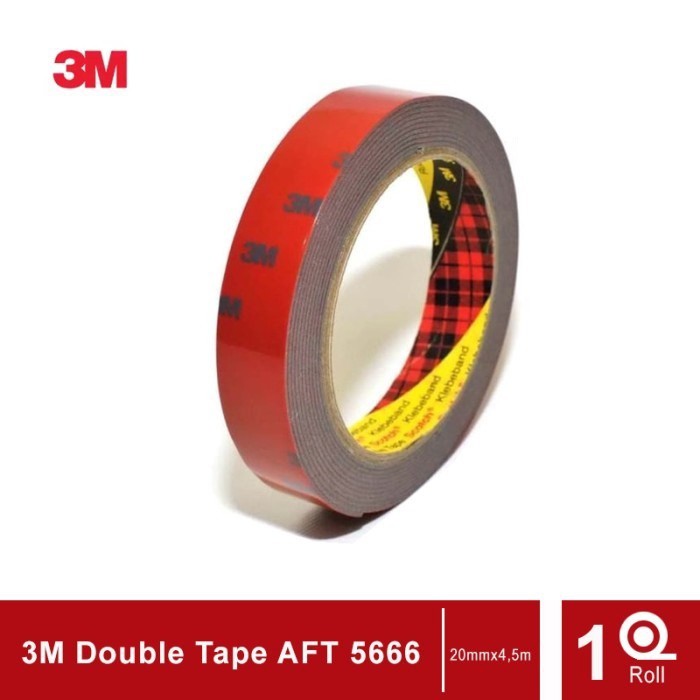 Jual 3M AFT Acrylic Foam Tape 5666 tebal 1.1mm size 20mm x 4.5m ...