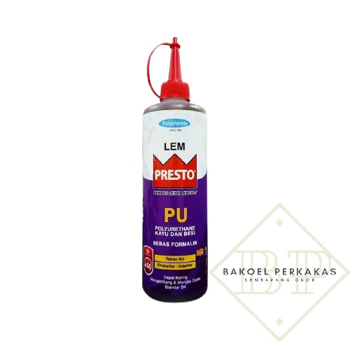 Jual Lem PRESTO PU POLYURETHANE 650 Gram Lem Serbaguna Kayu Besi HPL VENEER Kertas Keramik Lem ...