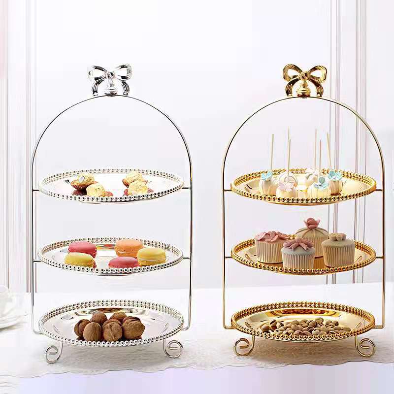 Jual Fontain Cake Tray Pita 3 Susun Tier Cupcake Rak Susun Kue Roti ...