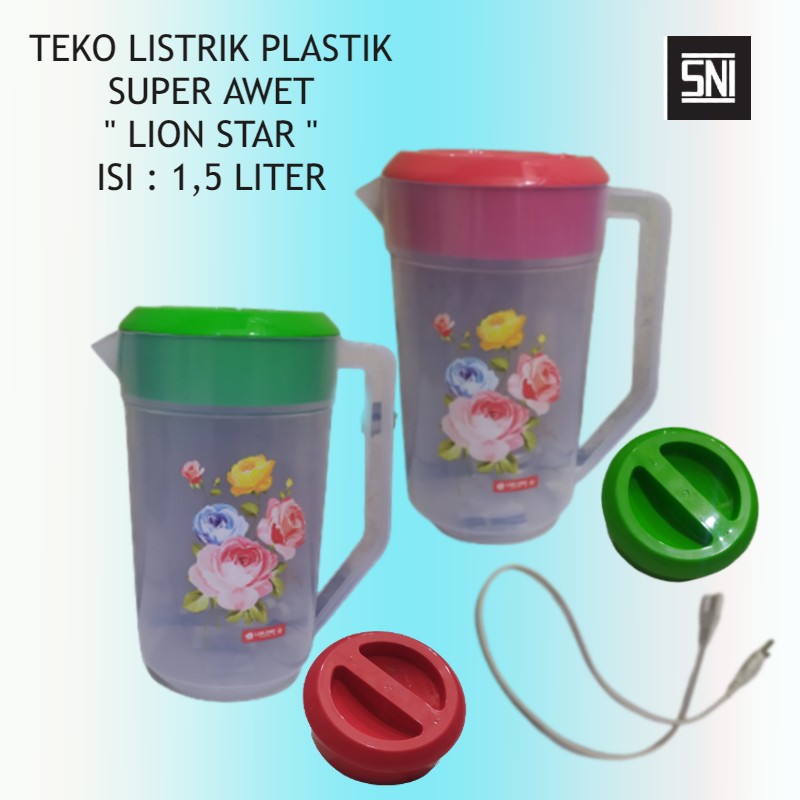 Jual Teko tempat alat pemasak pemanas masak air minum panas plastik listrik rendah low watt ...
