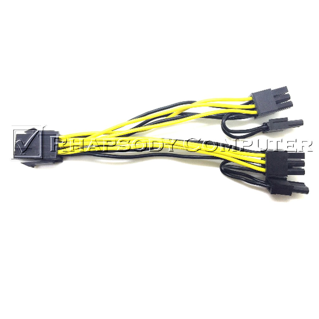 Jual Kabel Power VGA 6 Pin (Female) to 2x PCI-e 8(6+2) Pin (Male ...