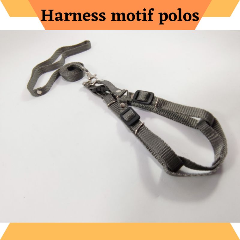 Jual tali harness Y motif polos / tali body harness / harness kucing ...