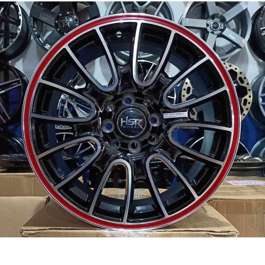 Jual Velg Racing Ring 16 Hsr Orbit Warna Black Polish Red Mobil Ignis Freed Mobilio March Pelek ...