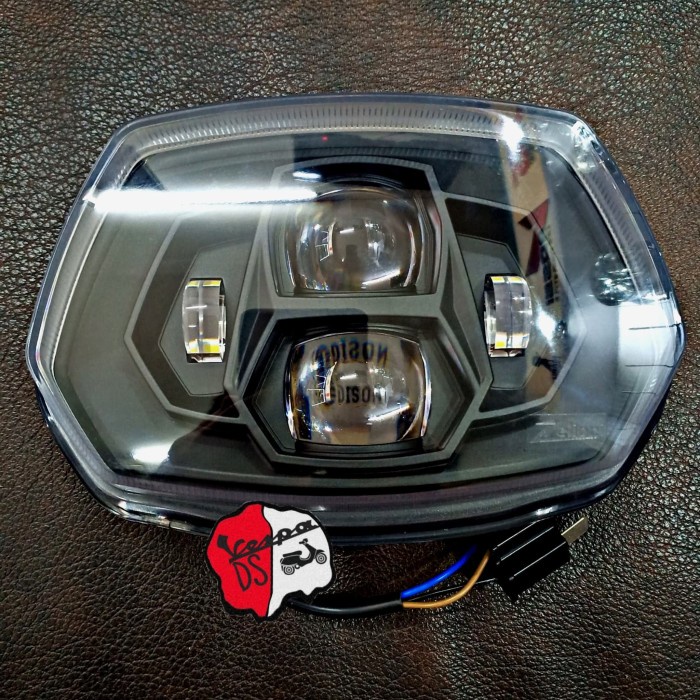 Jual Headlamp LED Daymaker Zelioni Smoke Vespa Sprint | Shopee Indonesia