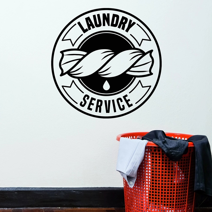 Jual Stiker Dinding Laundry Room Wall Decal Dry Cleaning Service Art ...