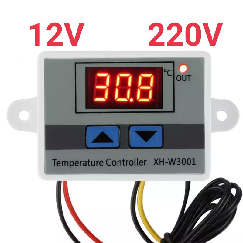 Jual W3001 12V 220V Digital Temperature Controller 10A termostat Thermostat pengatur suhu 12 ...