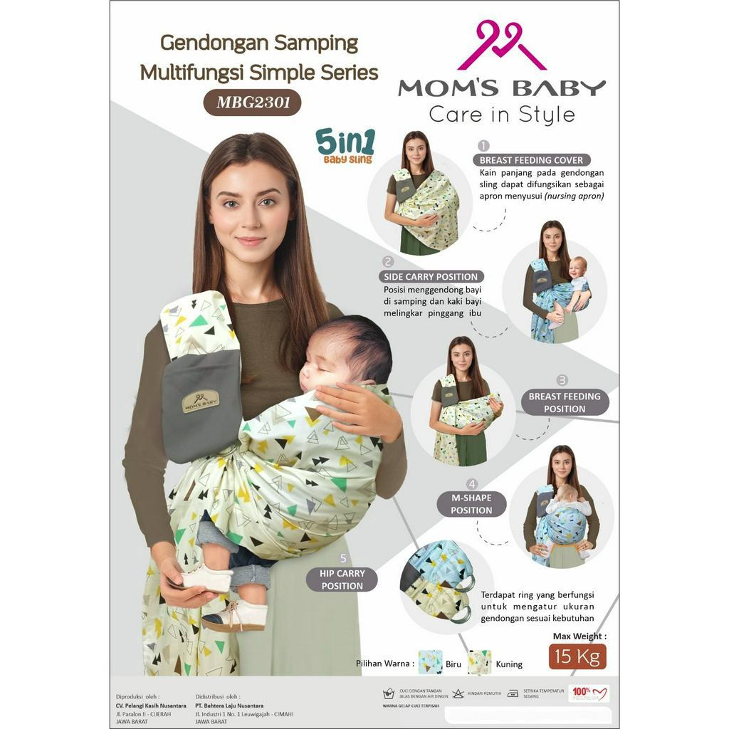 Jual Mom's Baby Gendongan Bayi Samping Multifungsi (bisa u/ newborn ...