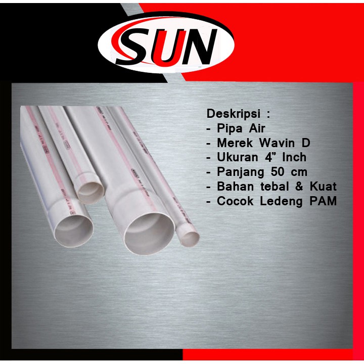 Jual Pipa Pvc 4 Inch Wavin D 50 Cm | Shopee Indonesia