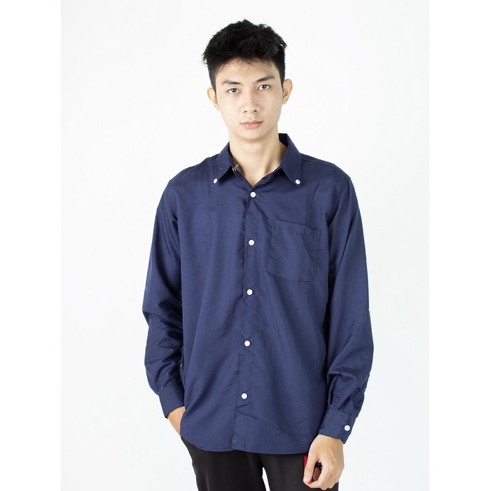 Jual FortKlass Kemeja Polos Pria Lengan Panjang Kemeja Cowok Reguler ...