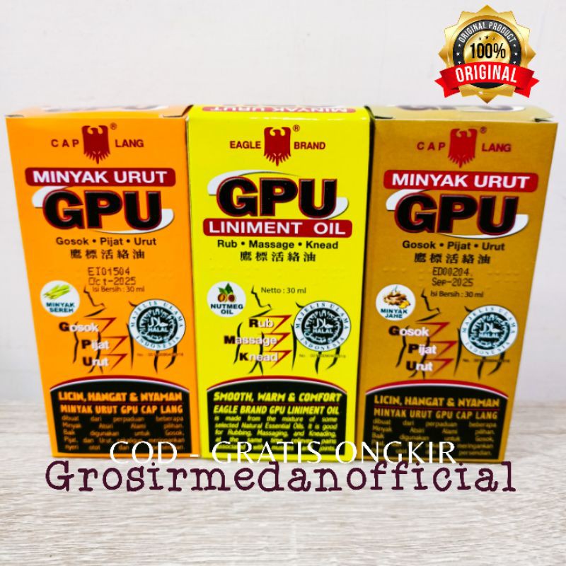 Jual COD - GPU MINYAK URUT CAP LANG - GOSOK PIJAT URUT - LICIN HANGAT ...