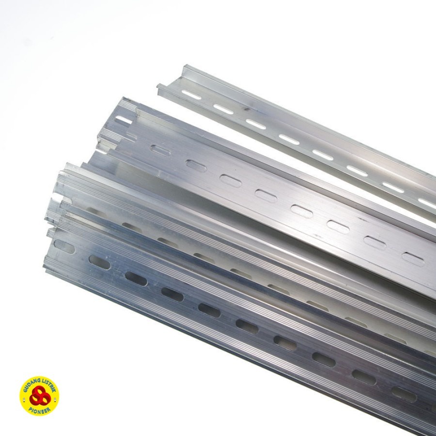 Jual Din Rail MCB Alumunium 1 Fungsi 1M Rel Dudukan MCB Panel Alu 1 ...