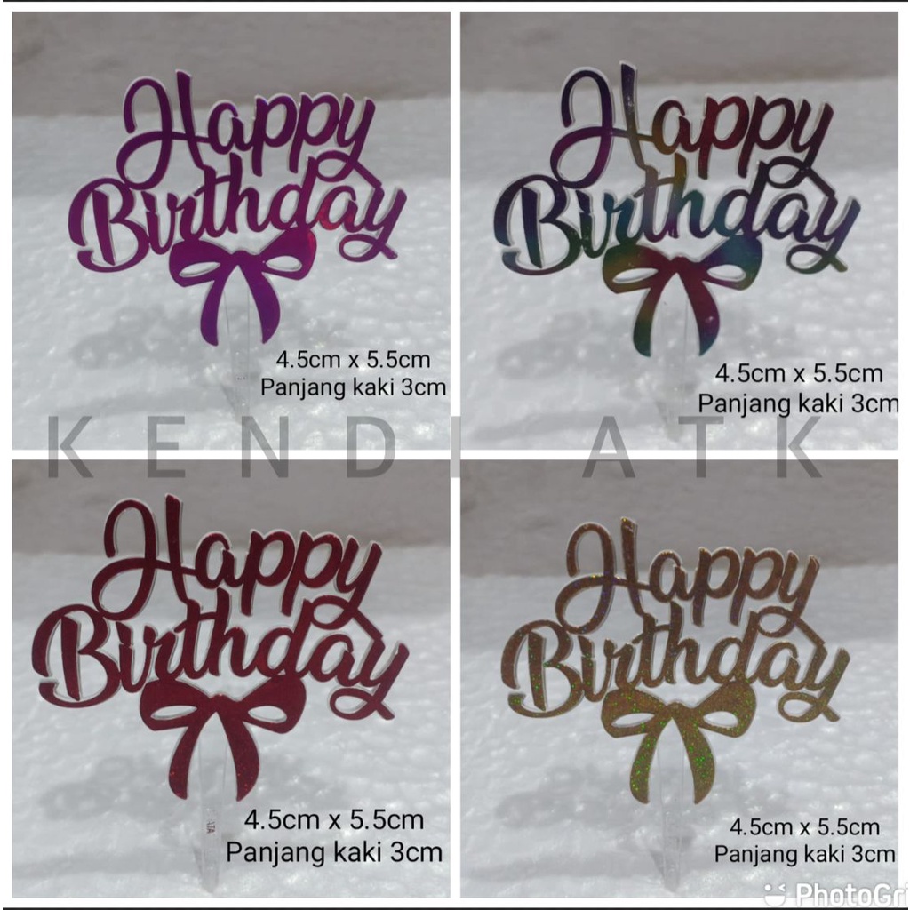 Jual CAKE TOPPER motif PITA tulisan "HAPPY BIRTHDAY" (SATUAN) "KTi170 ...