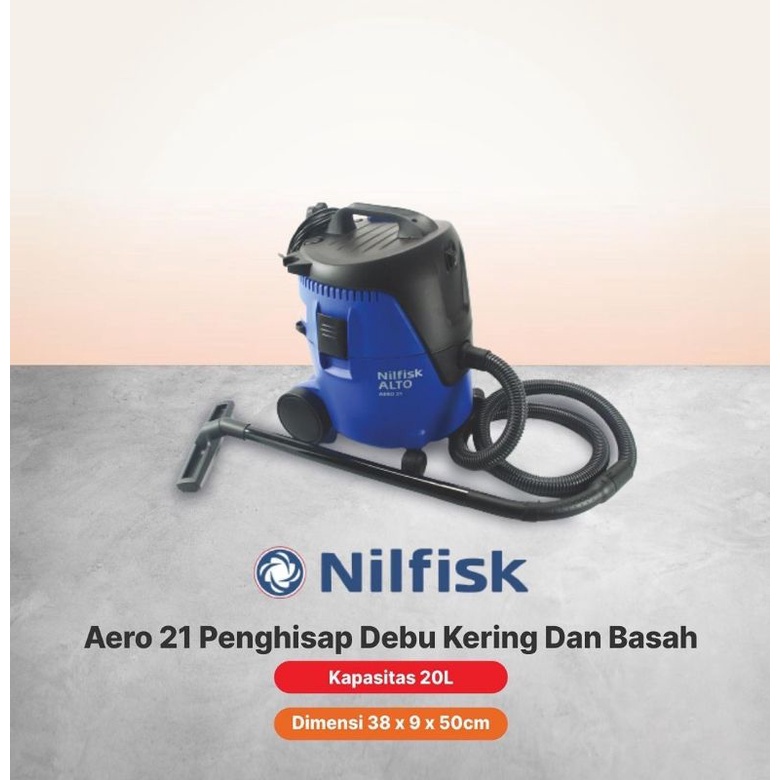 Jual Nilfisk Aero 21 penghisap debu kering dan basah made in Denmark ...