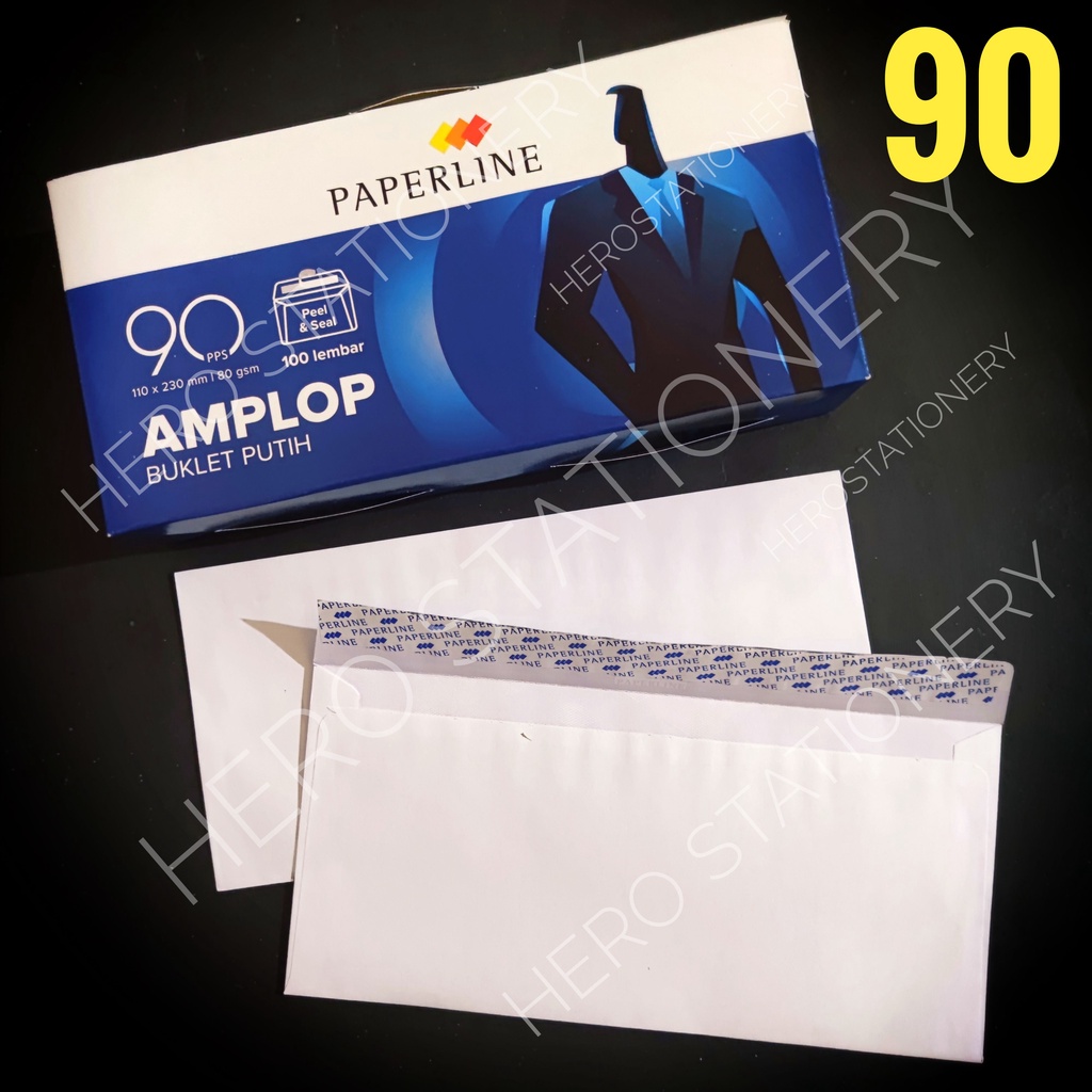 Jual Amplop putih polos paperline no. 90 . 100 lembar | Shopee Indonesia