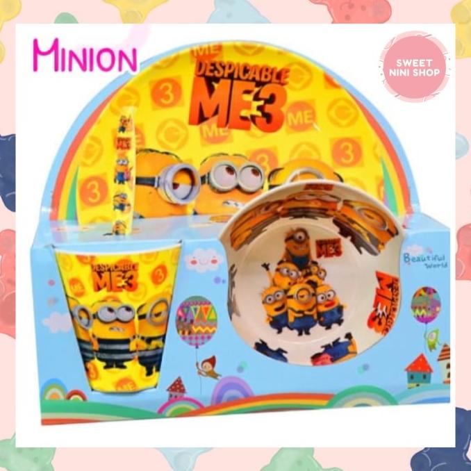 Jual Set Piring Melamin Hello Kitty My Melody Doraemon Twin Stars ...