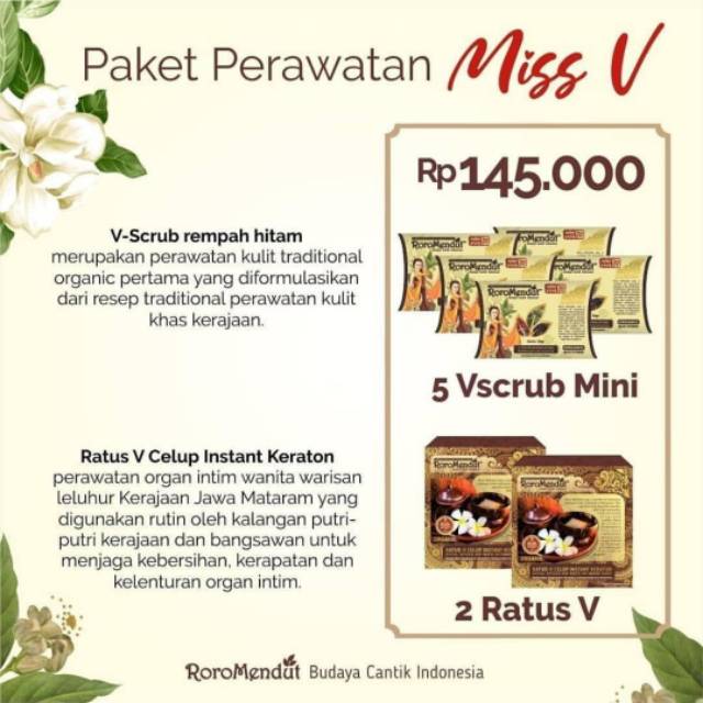Jual Paket Perawatan Miss V | Rapet Wangi Vagina Treatment | Lulur ...