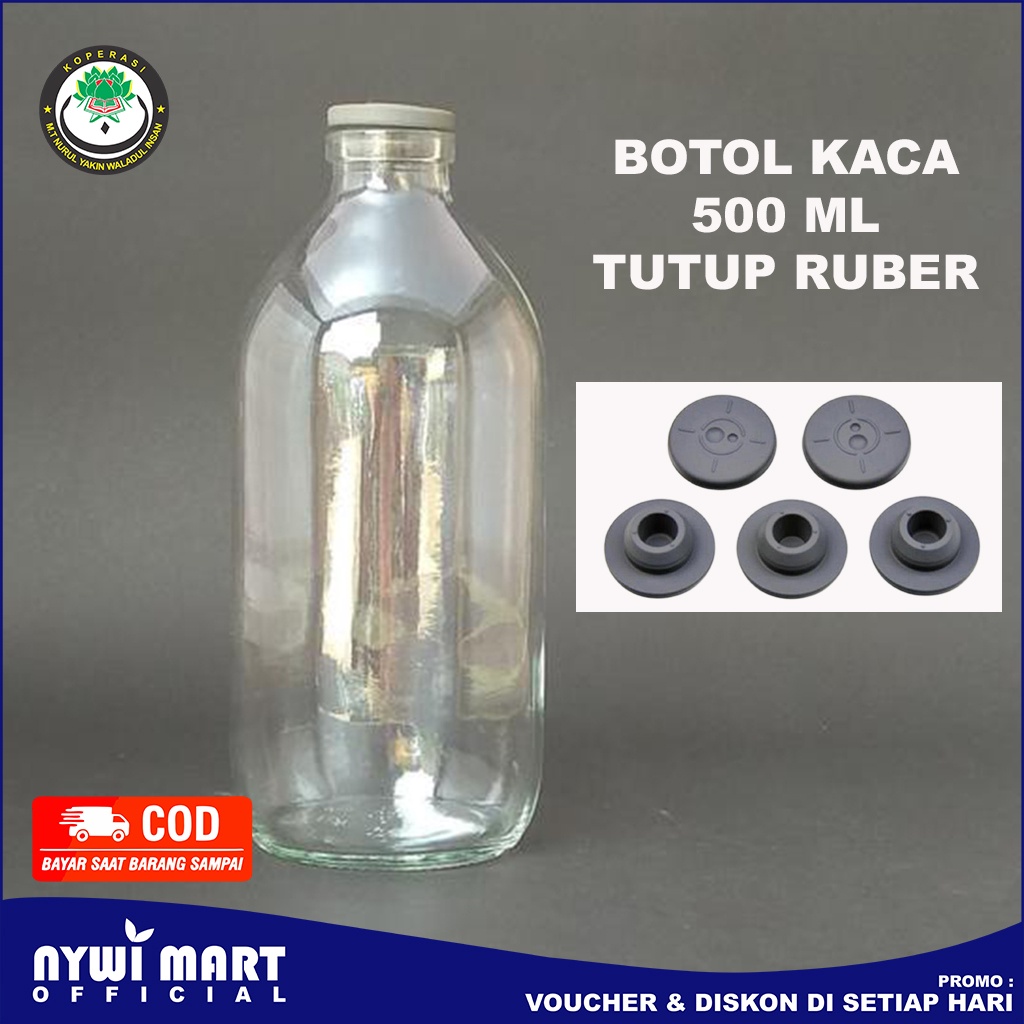 Jual TERMURAH Botol Kaca 500 ML Tutup Karet / Botol Susu / Botol ASI ...