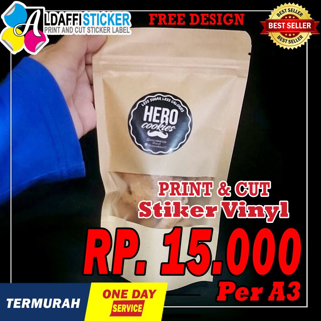Jual STIKER LABEL BAHAN VINYL CUTTING SESUAI POLA GAMBAR (BULAT,KOTAK ...