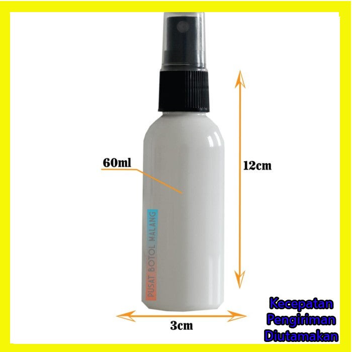 Jual Botol plastik Spray 60ml Pet / Botol sprayer ( hitam putih ...