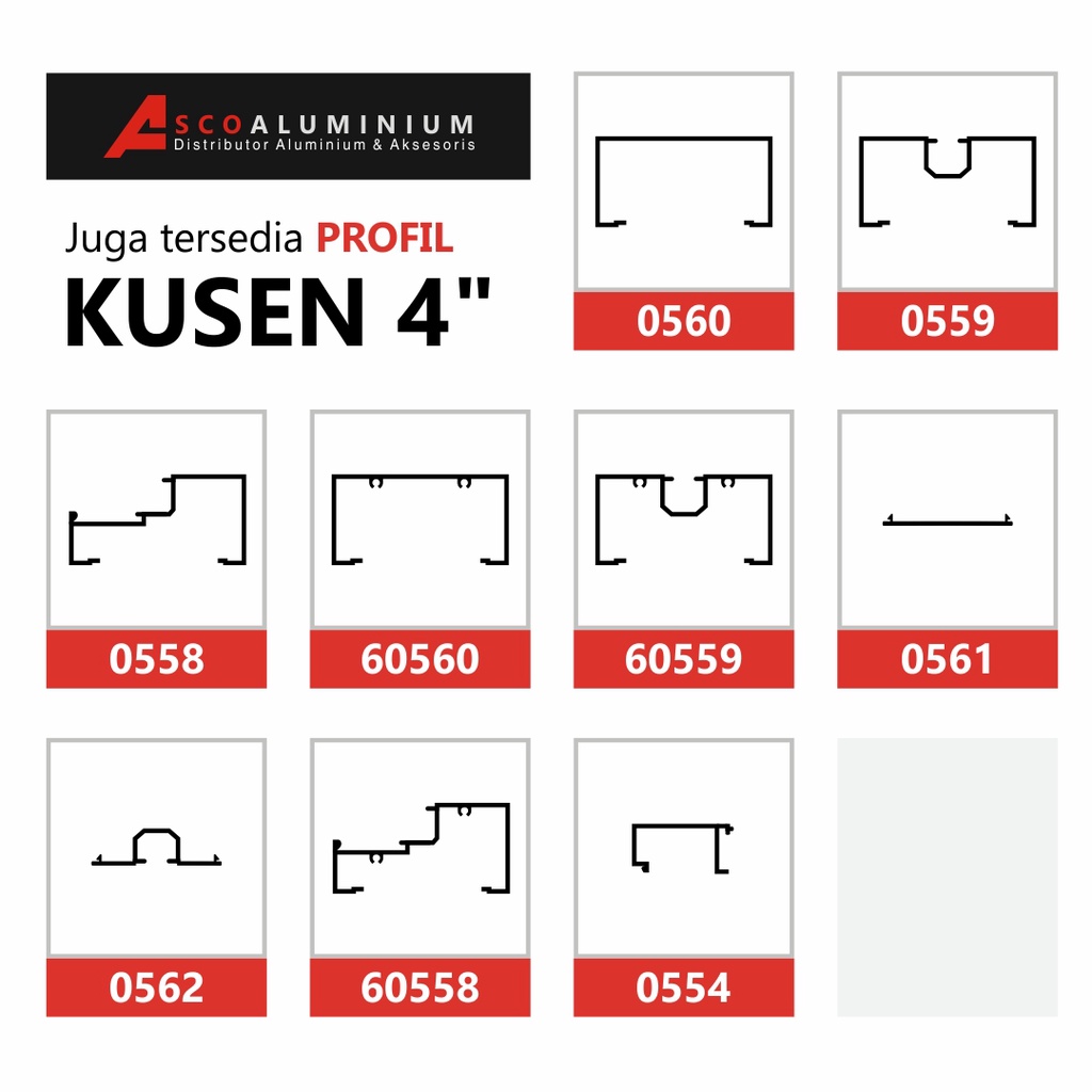 Jual Aluminium "M" Polos Profile 0559 kusen 4 inch Alexindo | Shopee ...