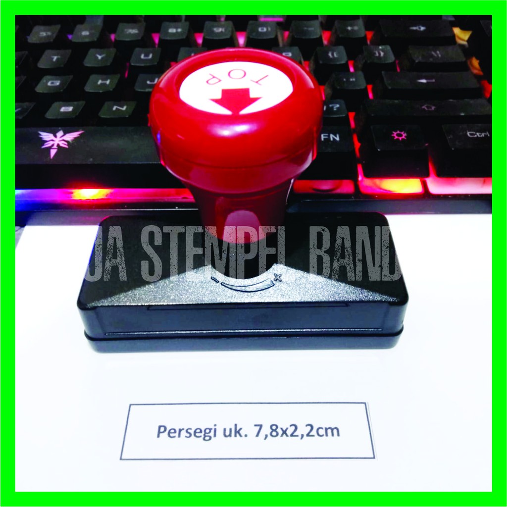 Jual Stempel Flash Persegi Ukuran 7,8x2,2cm nama tandatangan, lunas ...