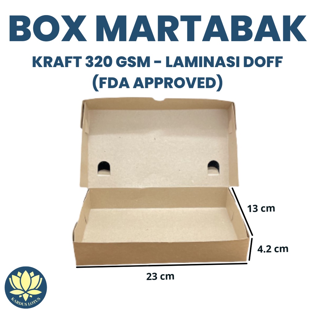 Jual Box Martabak | Kraft + Laminasi | Uk. 23x13x4.2 cm | Shopee Indonesia