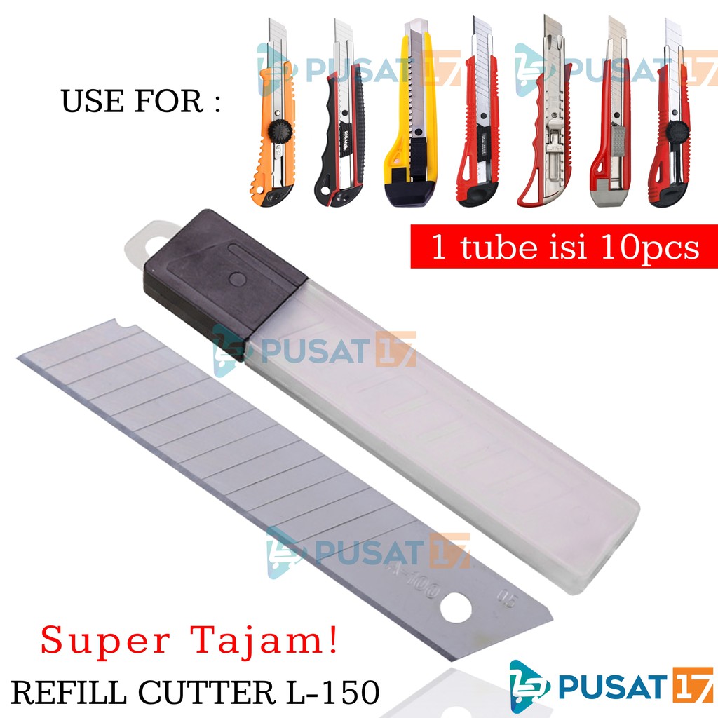 Jual ISI REFILL CUTTER L150 10PCS / ISI CUTTER L-150 CUTTER BLADE ...