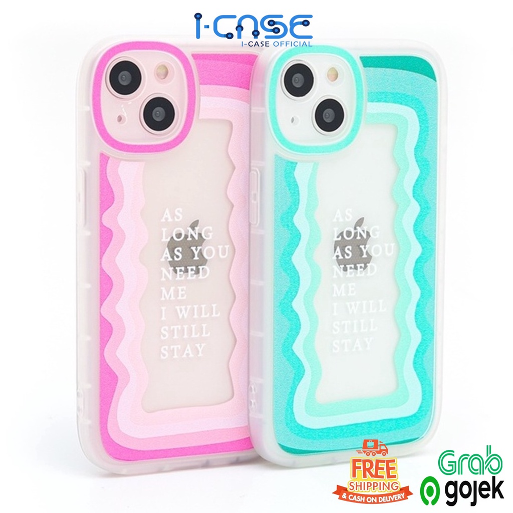 Jual Case Gradasi Wavy Pattern Full Lens Cover For iPhone 7 8 PLUS XR X ...