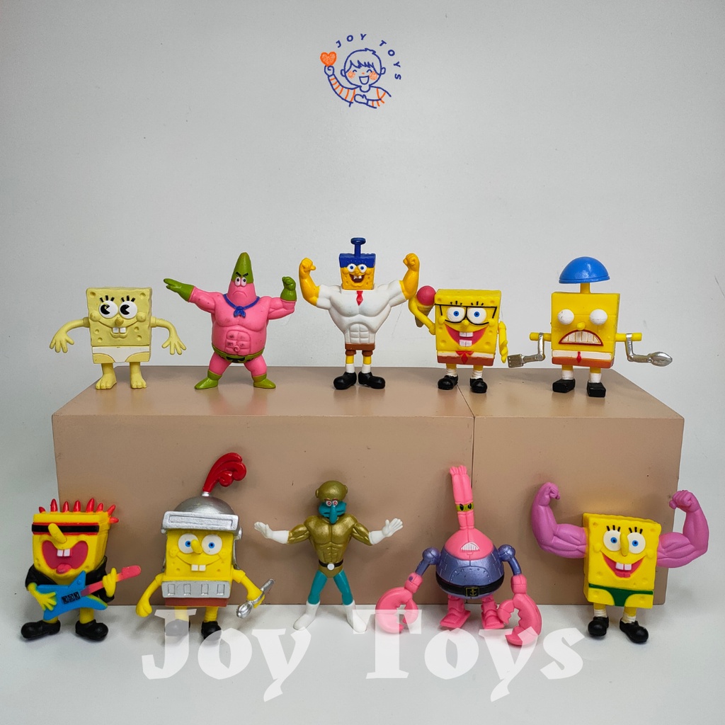 Jual SPONGEBOB SQUAREPANTS 10 PCS ACTION FIGURE, HIGH QUALITY CARTOON ...