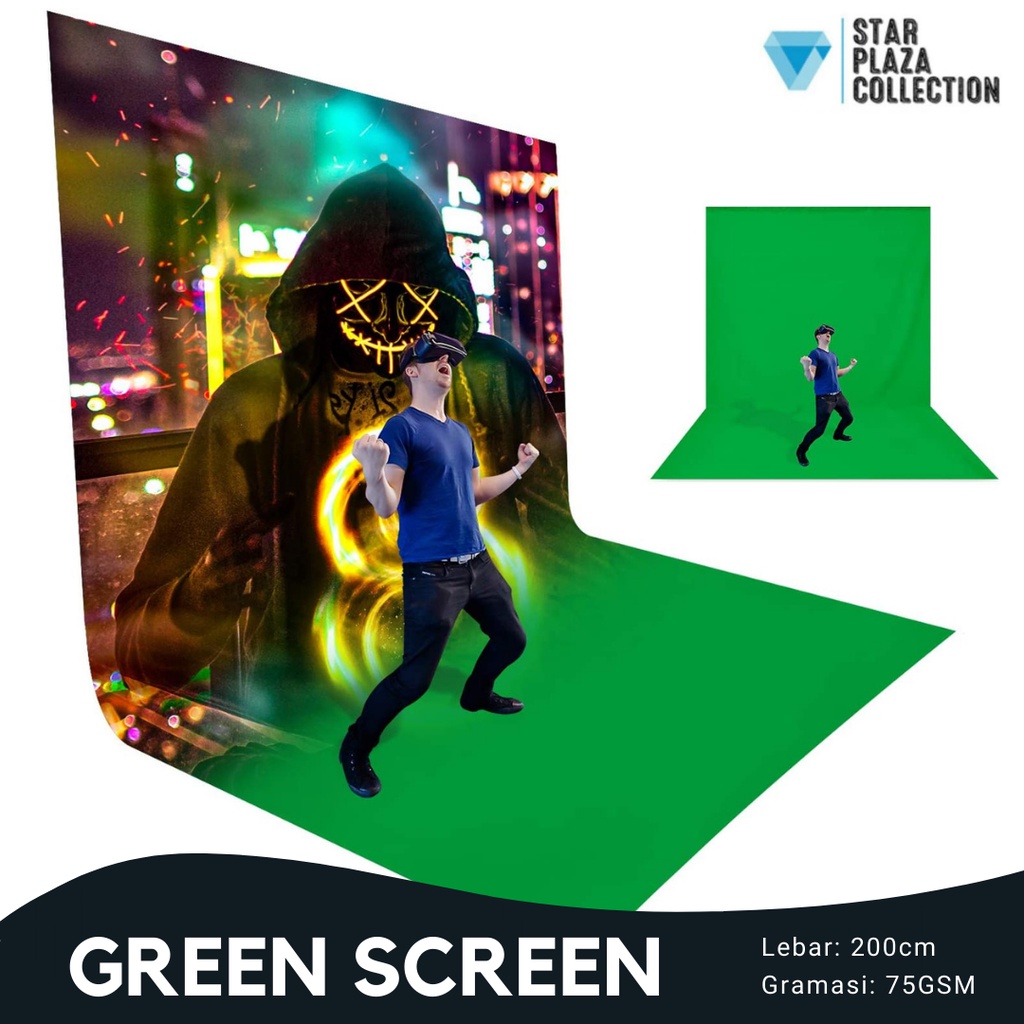 Jual Kain Background Foto Studio Green Screen Backdrop Layar Hijau ...