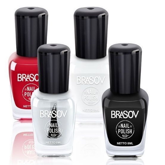 Jual Brasov Nail Polish - Kutek - Kitek 8ml [ Hitam/Bening/Merah/Maroon ...