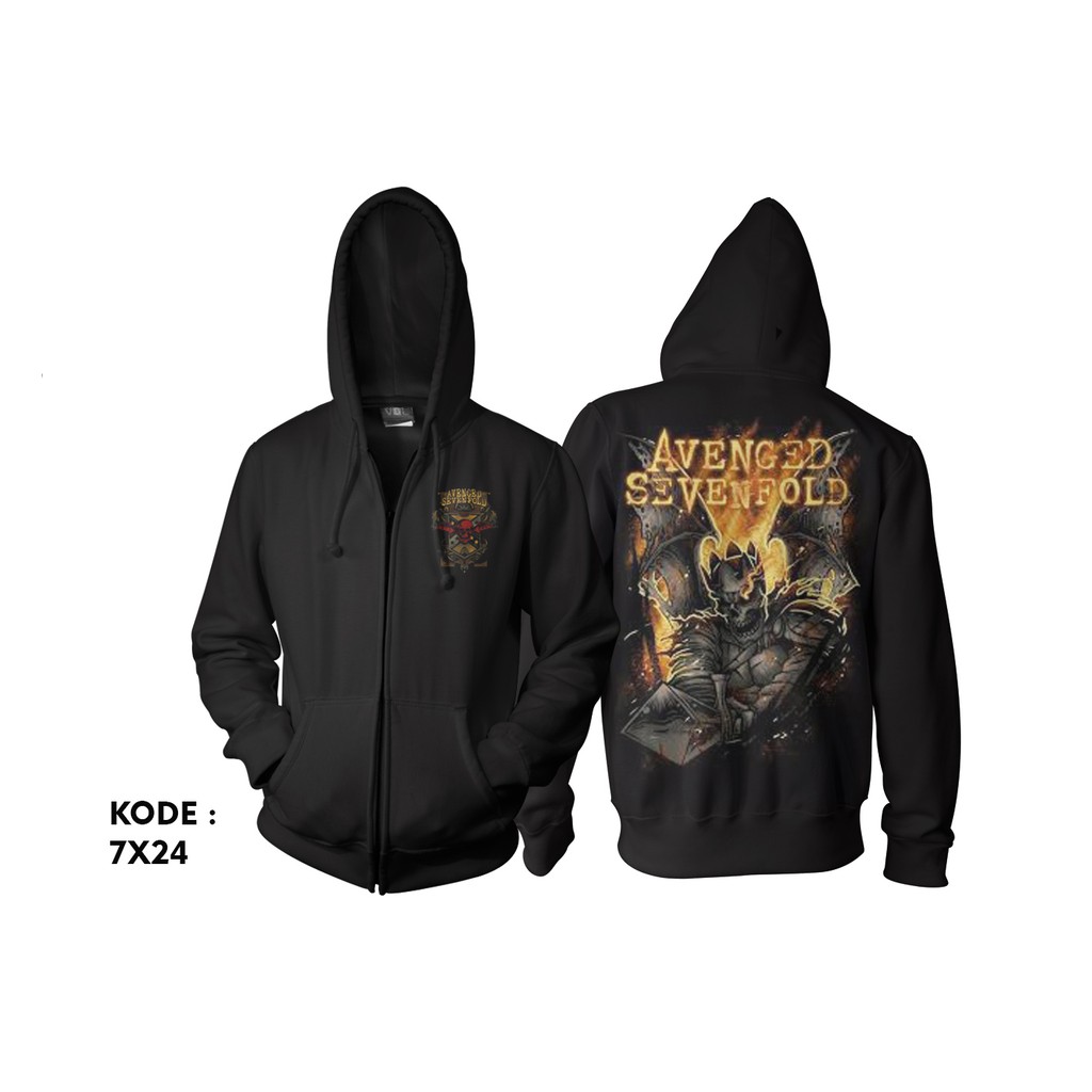 Jual Jaket avenged sevenfold hoodie zipper a7x jacket 7x24 | Shopee ...