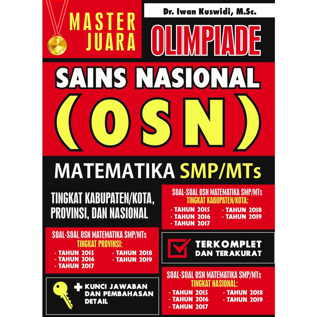 Jual [ORI] BUKU MASTER JUARA OLIMPIADE SAINS NASIONAL (OSN) MATEMATIKA SMP/MTS | Shopee Indonesia