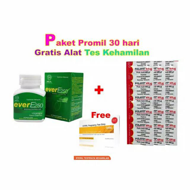 Jual Paket Promil 30 hari Ever E + kapsul Folavit Free Steril Uji ...