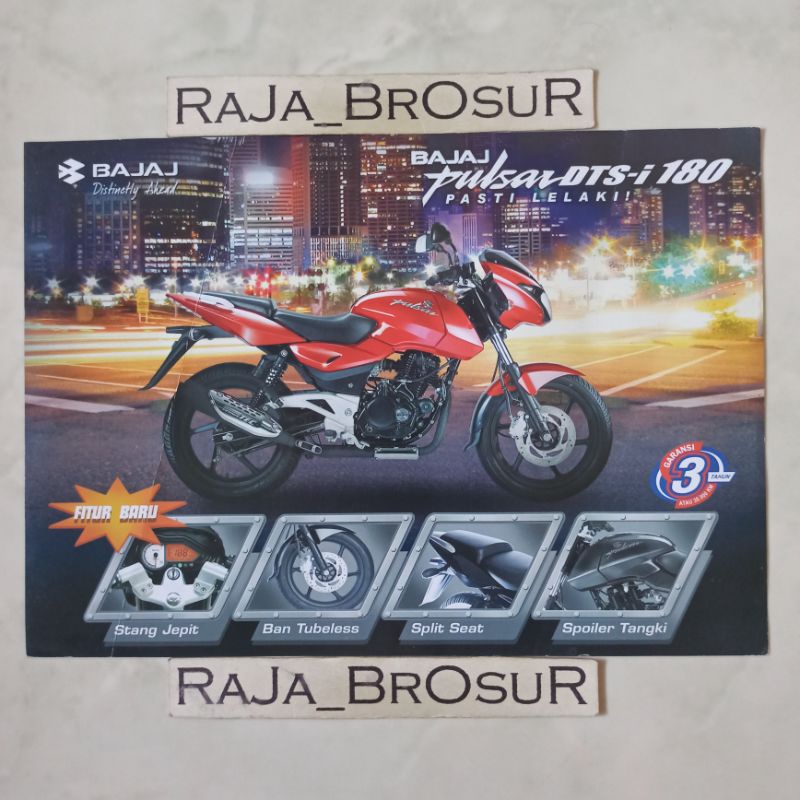Jual Poster brosur katalog flyer Bajaj Pulsar DTS I 180 | Shopee Indonesia