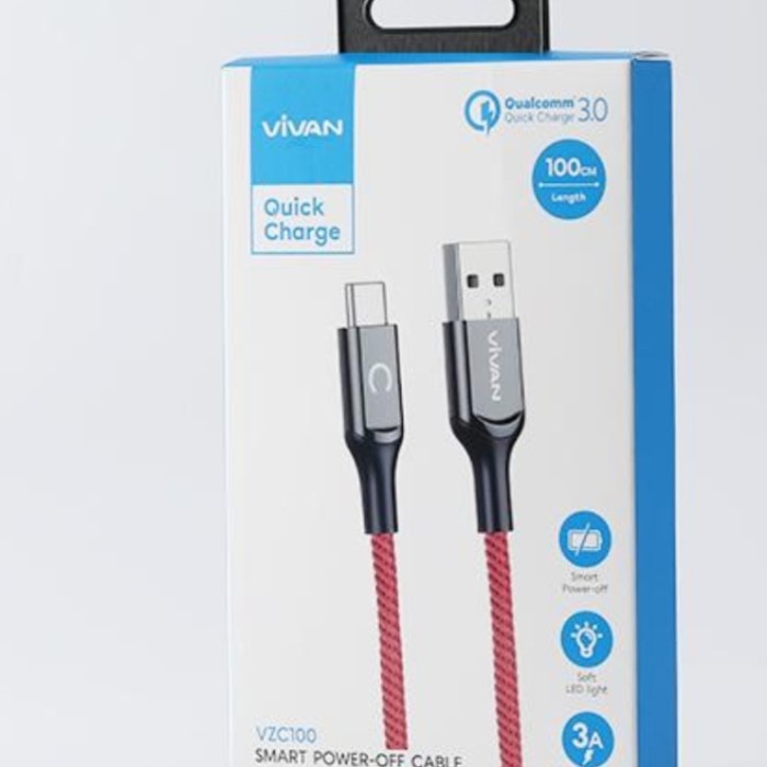 Jual VIVAN Kabel Data Type C Automatic Power-Off QC3.0 100CM | Shopee ...