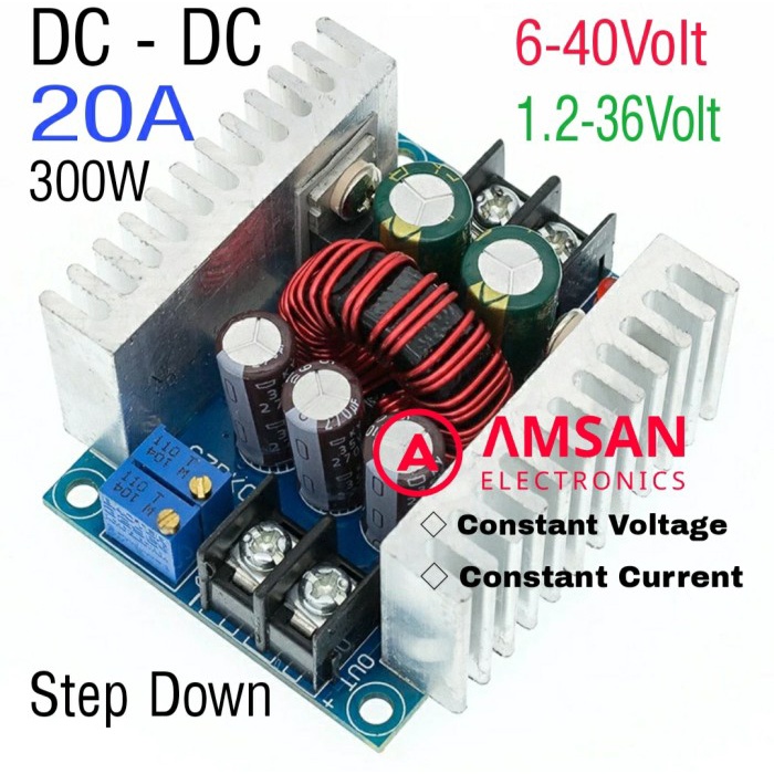 Jual Step Down 20A 300W stepdown Buck Converter constant current CV CC ...