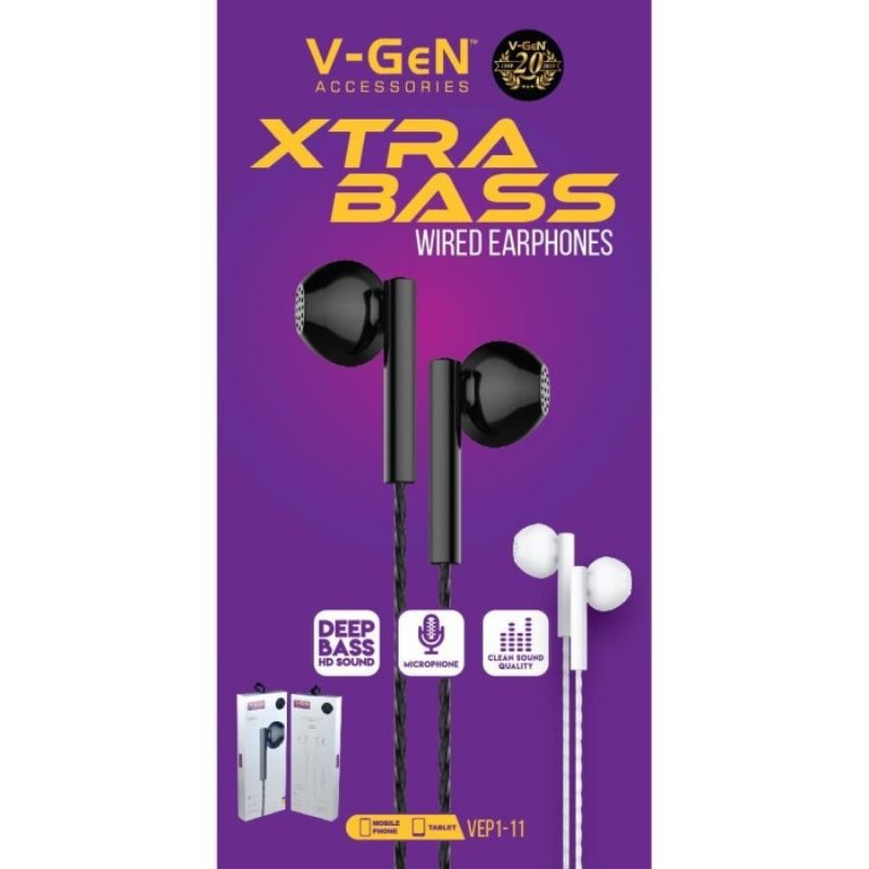 Jual Earphone V-GEN VEP1 11 Extra Bass Original Vgen / Handsfree ...