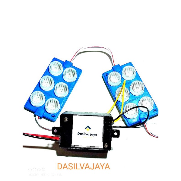 Jual MODUL LAMPU LED BLITZ PESAWAT PLUS 2 PCS LED 6 MATA WARNA ICE BLUE ...