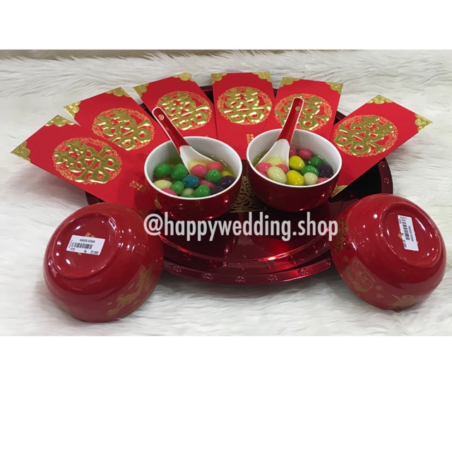 Jual (WT88) Mangkok Keramik Leng Hong Shuang xi Untuk Makan Onde ...