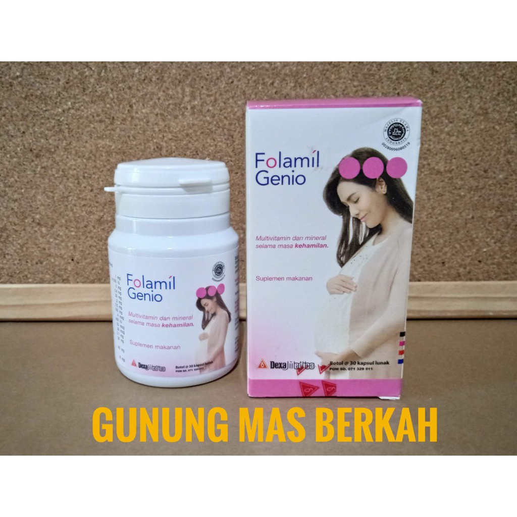 Jual FOLAMIL GENIO Folamil Genio Isi 30 Kapsul - Multivitamin ibu hamil ...