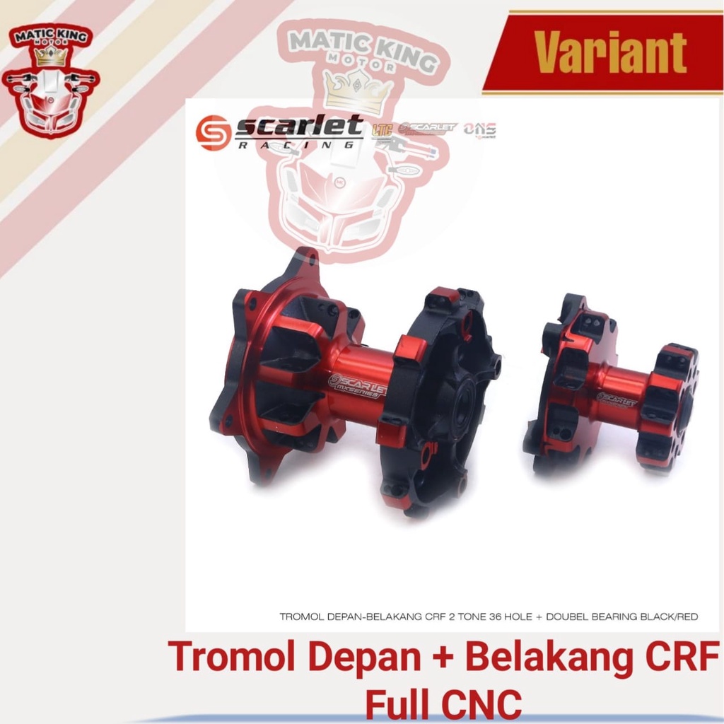 Jual Tromol CRF 150 set Scarlet Hole 36/36 Full CNC depan dan belakang ...