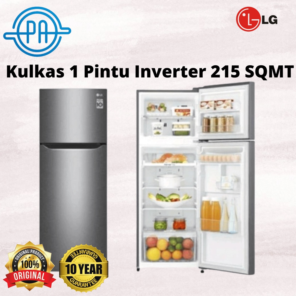 Jual LEMARI ES LG GNB215SQMT INVERTER / KULKAS 2 PINTU LG INVERTER GNB 215 SQMT | Shopee Indonesia
