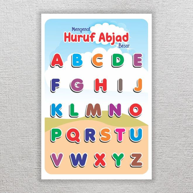 Jual Poster belajar anak TK / PAUD media belajar Mengenal Huruf Abjad ...