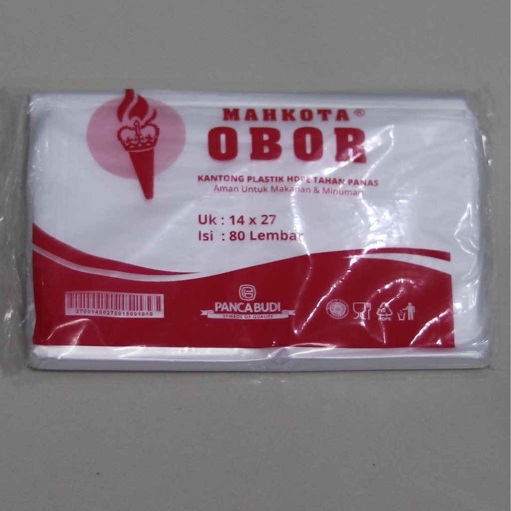 Jual Plastik Anti Panas/HDPE Obor Merah 1kg/14x27 isi 80pcs/Pack (HALAL ...