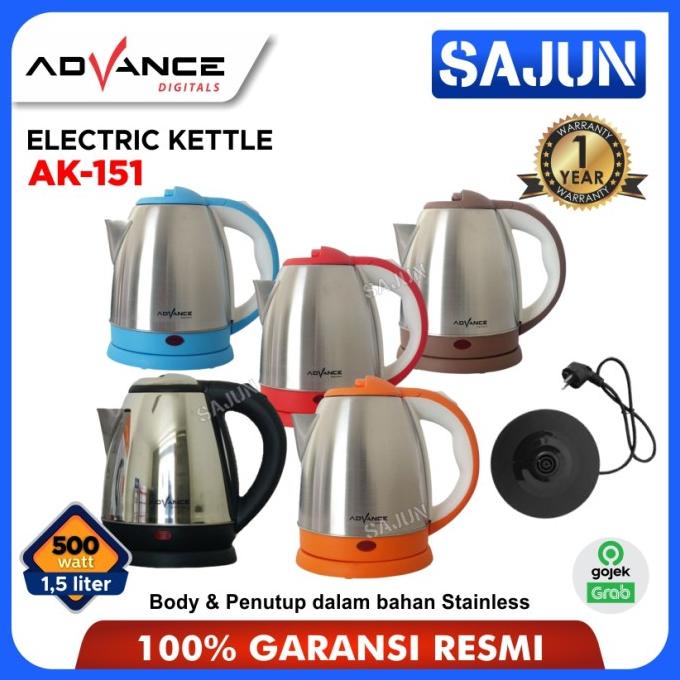 Jual PERALATAN MASAK ADVANCE AK-151 ELECTRIC KETTLE 1,5 LITER TEKO ...
