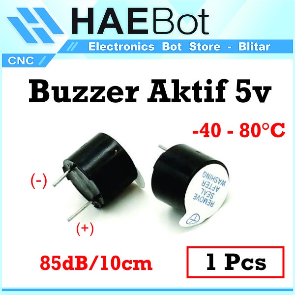 Jual [HAEBOT] Buzzer Aktif 5V Piezo Suara Robot Speaker Kecil Alarm 2 ...