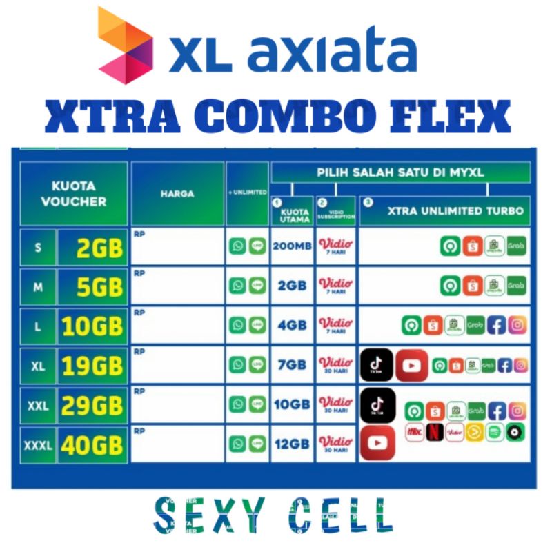 Jual INJECT PAKET XL XTRA COMBO FLEX 30 HARI XTRA UNLIMITED | Shopee Indonesia